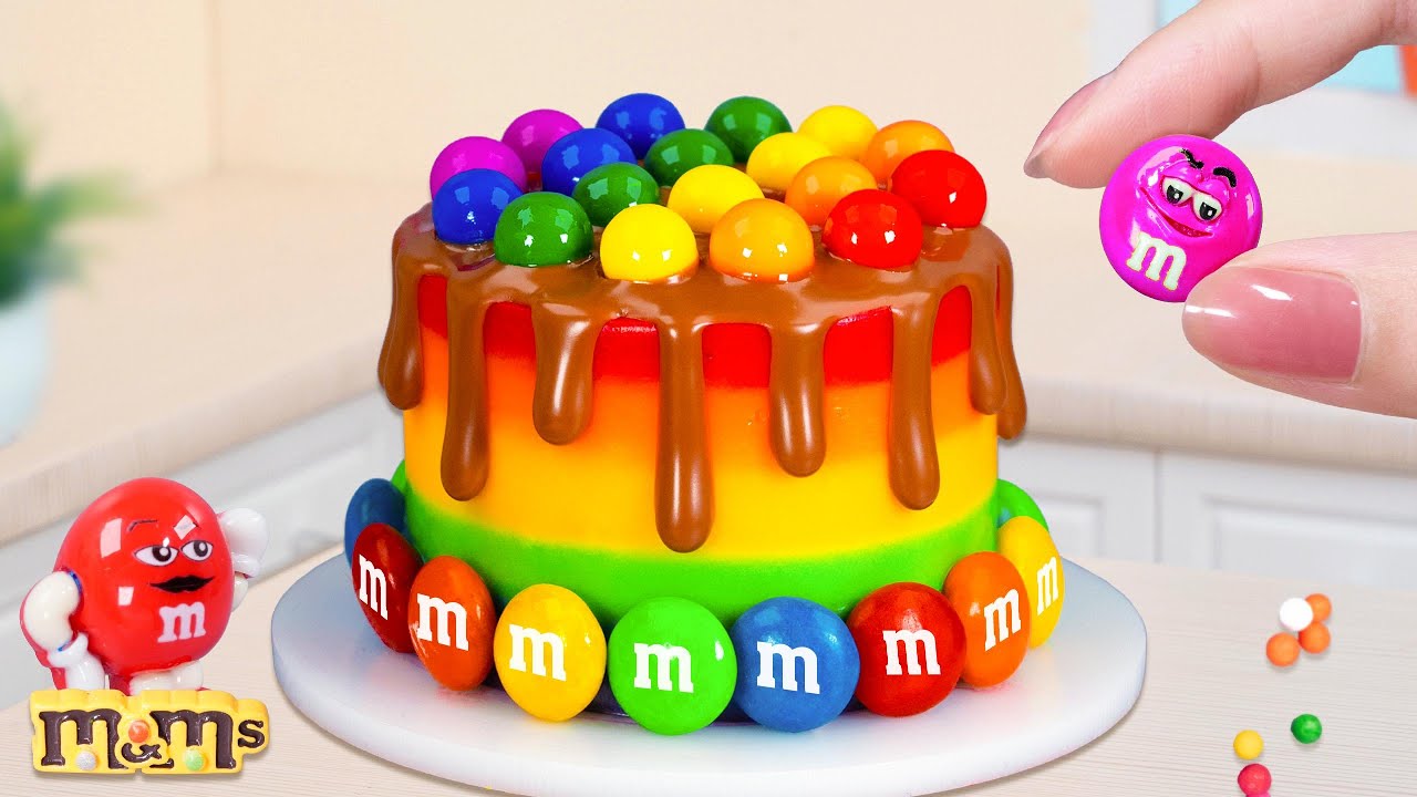 Awesome M&M Cake | Satisfying Miniature M&M Cake with Chocolate Decorating | Colorful M&M Cake