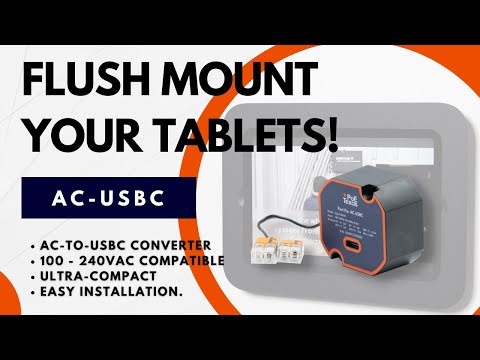 Do you need an AC to USB-C Power Solution? Flush Mount your tablets on 100 - 240V AC Power