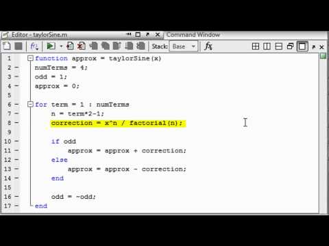 MATLAB tutorial: Functions with one input and one output