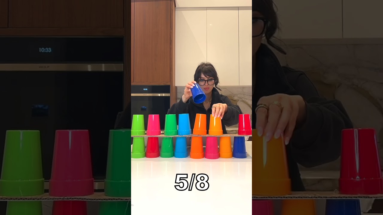 cup matching game in 1 MINUTE