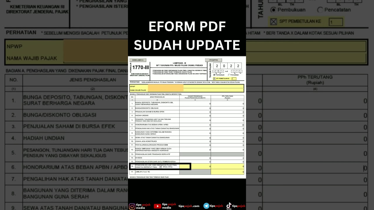 EFORM PDF SUDAH UPDATE untuk UMKM 500 juta