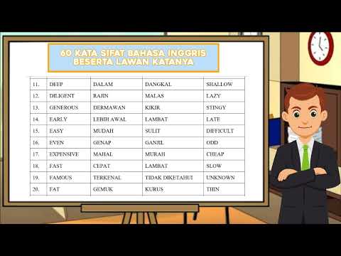60 KATA SIFAT BESERTA LAWAN KATANYA | 60 ANTONYM OF ADJECTIVE