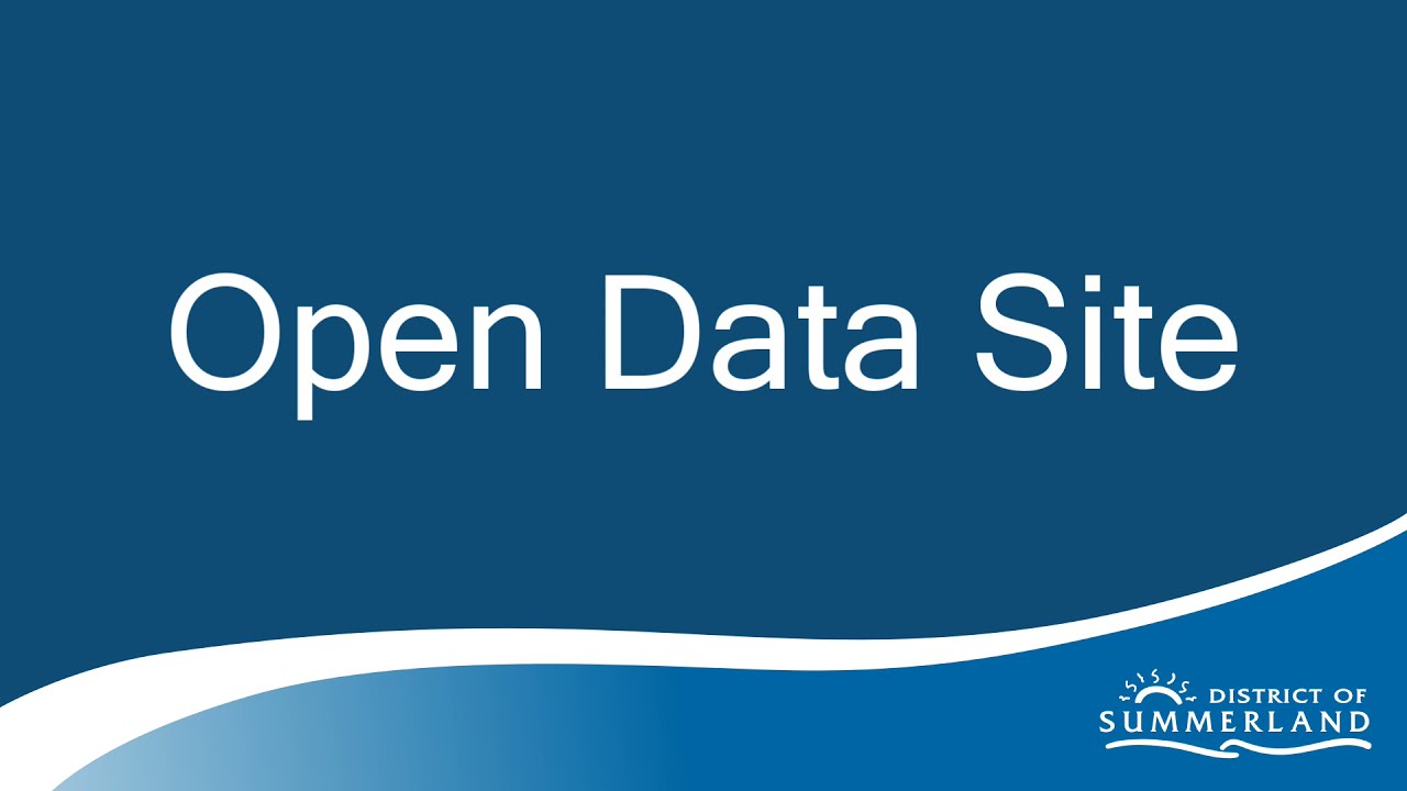 Summerland Open Data – Site Overview