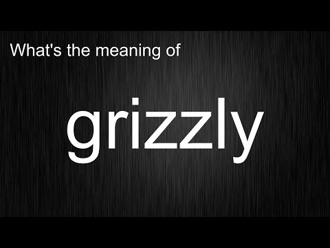 What's the meaning of "grizzly", How to pronounce grizzly?