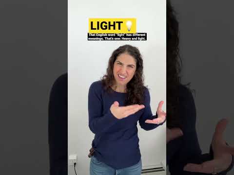 LIGHT in Sign Language - ASL for another meaning of light