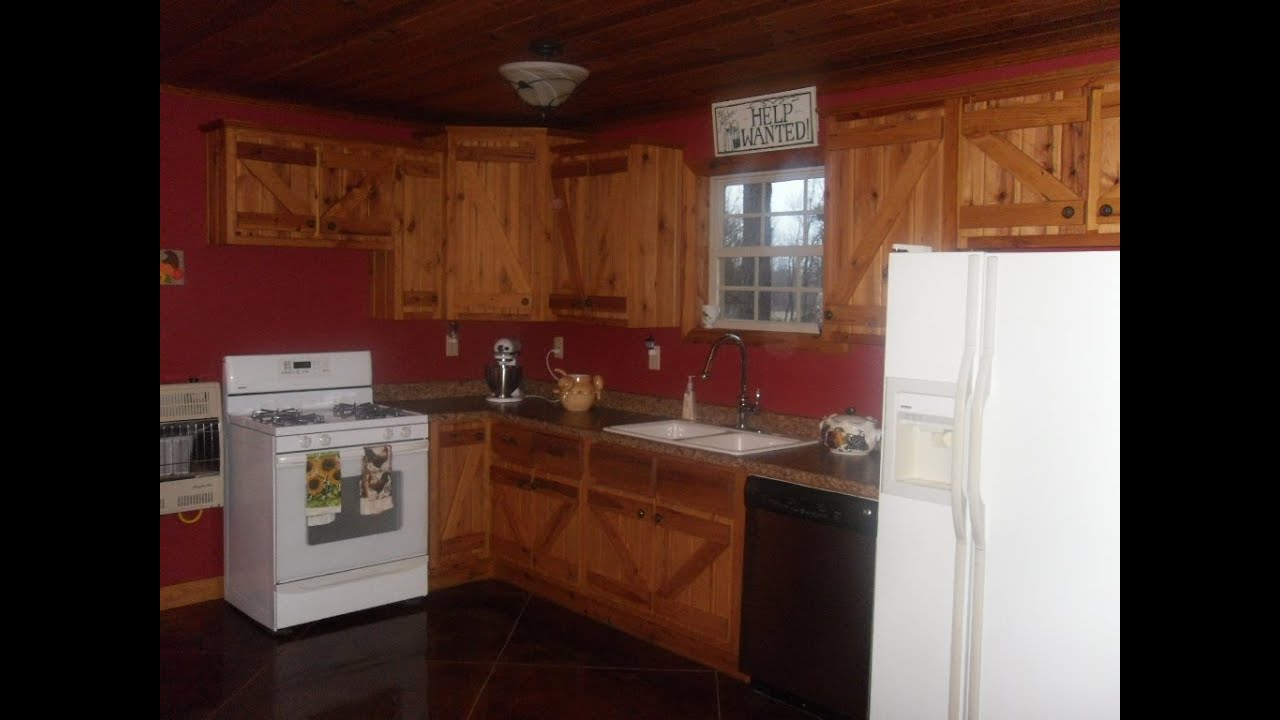 Custom Built Knotty Pine Cabinets
