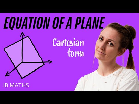 Quick tutorial on find the Equation of the Plane in Cartesian Form