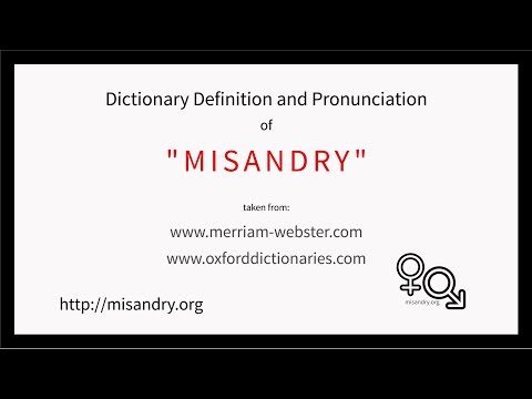 Misandry--definition and pronunciation