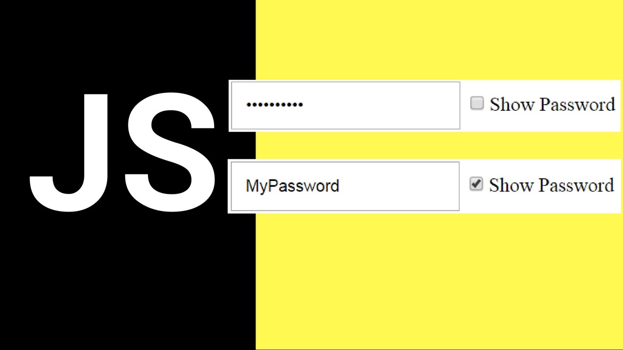 JavaScript - How To Show And Hide Input Password Text In JS  [ with source code ]