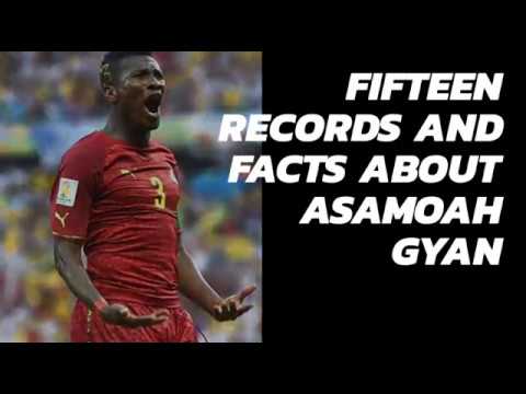 Fifteen Records and Facts about Asamoah Gyan