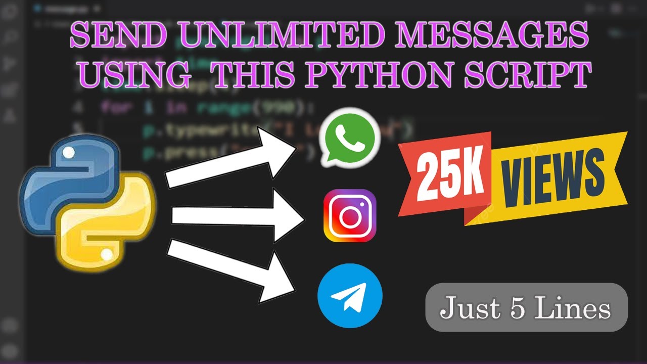 send unlimited message using python || python projects for beginners || Project Maker