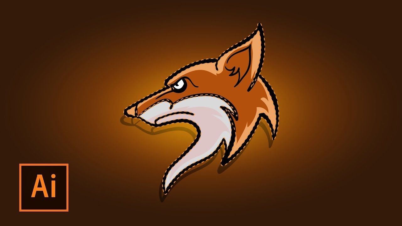 illustrator Tutorial - How to create fox Vector Logo in adobe illustrator cc 2018