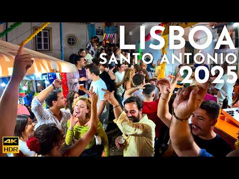 Santo António LISBOA 2025: Festa na Madrugada | Santos Populares Lisboa 4K HDR
