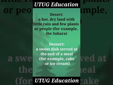 Desert and Dessert || Similar words || UTUG Education by Aman Sir
