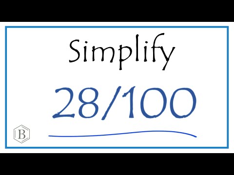 How to Simplify the Fraction 28/100