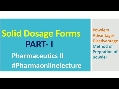 Solid Dosage Forms, Part I, Pharmaceutics II. (WORLD OF PHARMACY)