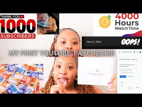 MY FIRST YOUTUBE PAYCHECK!!!????????