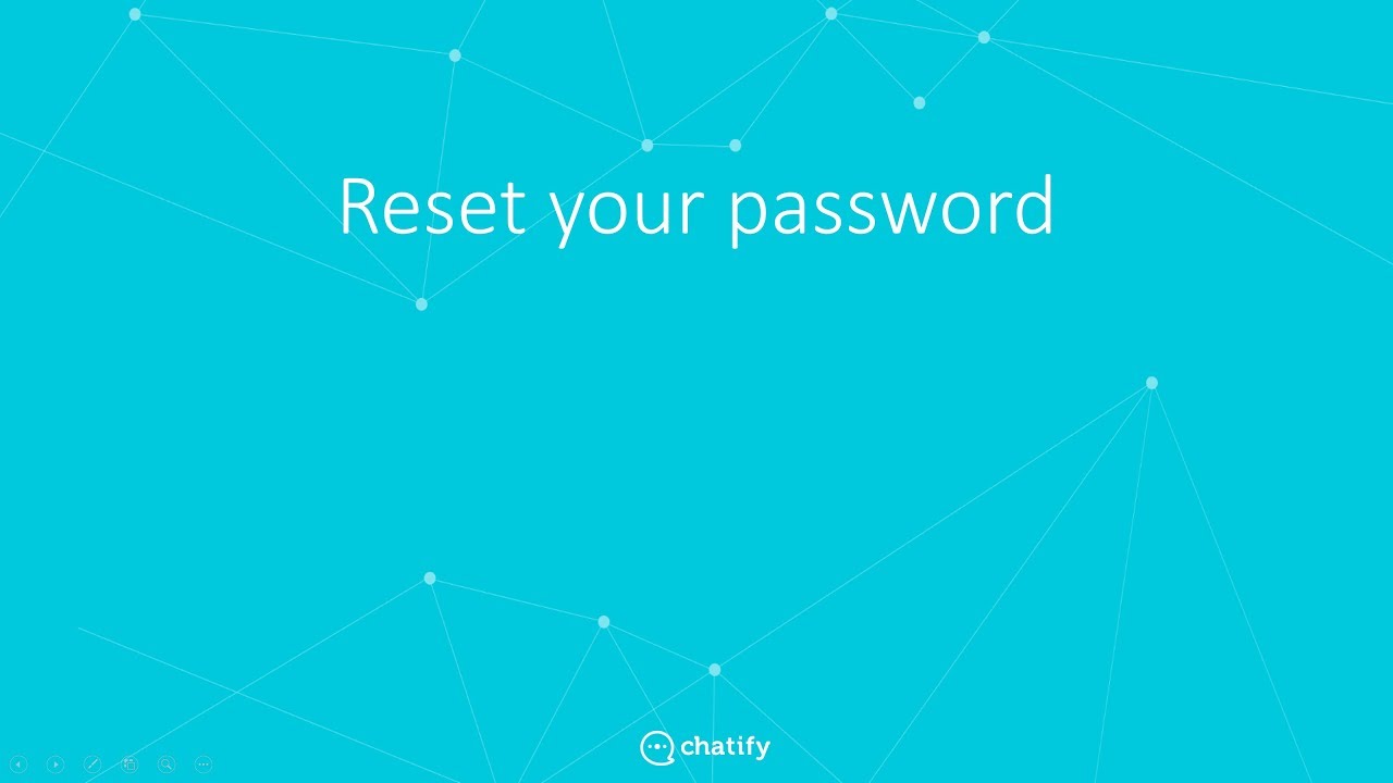Chatify - Reset your password