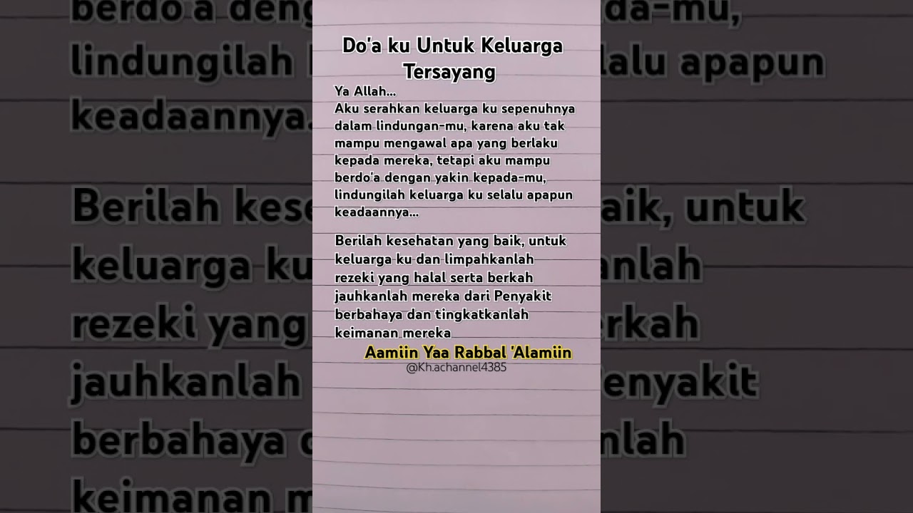 Do'a untuk keluarga tersayang #doa #keluarga #rezeki #feedshorts #quotes #motivasi #katabijak #short