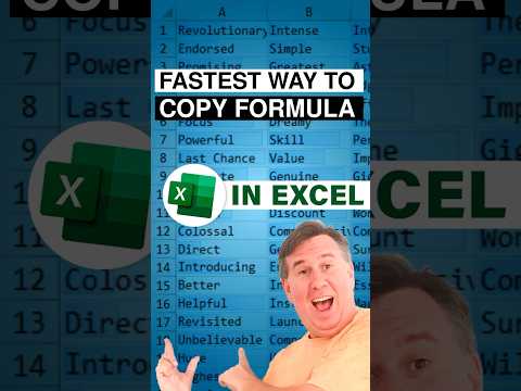 Excel Fastest Way to Copy Formula to All Rows #excel