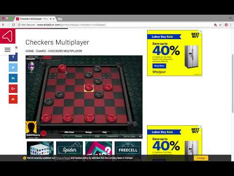 Playing online Checkers game
