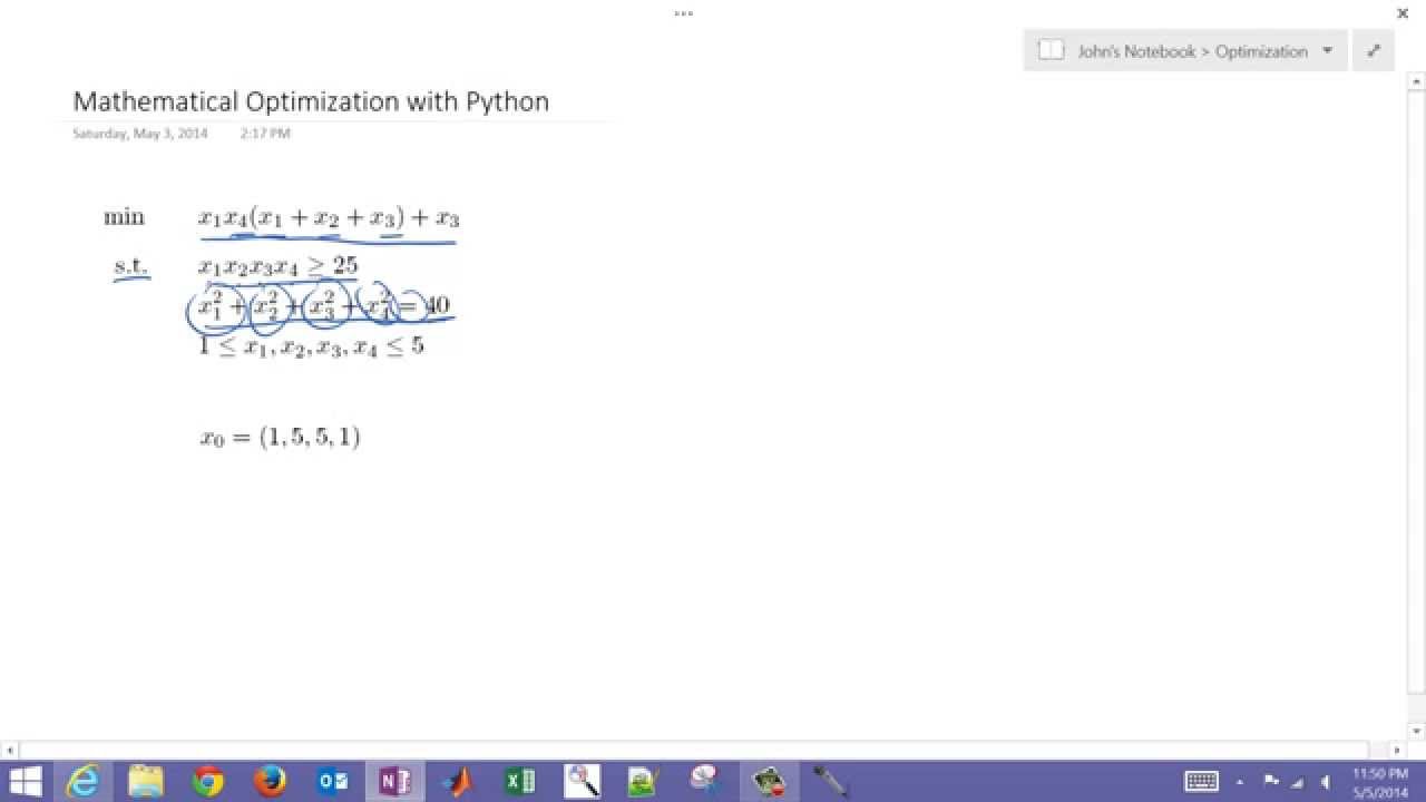 Mathematical Optimization with Python