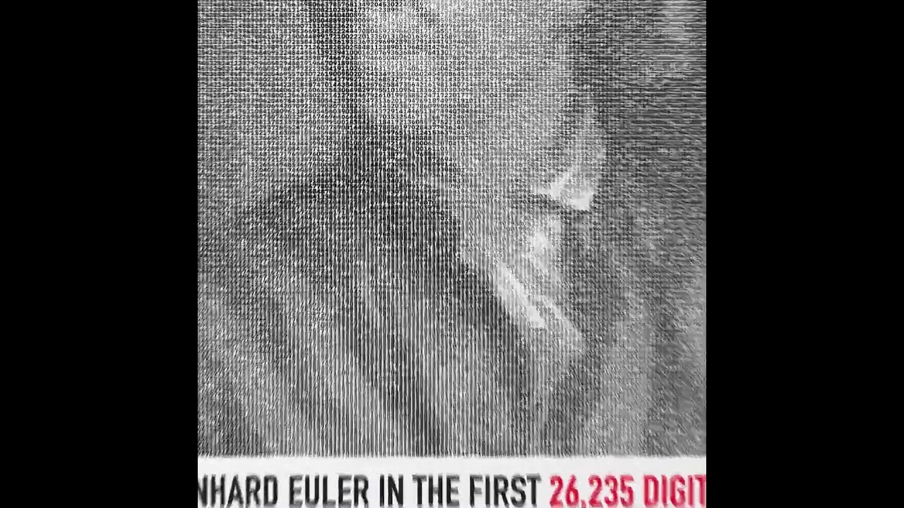 Leonhard Euler in the first 26,235 digits of pi #maths, #graphics, #euler, #pi