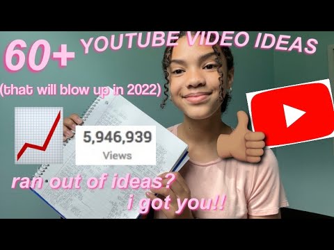 60+ YOUTUBE VIDEO IDEAS that will BLOW in 2022