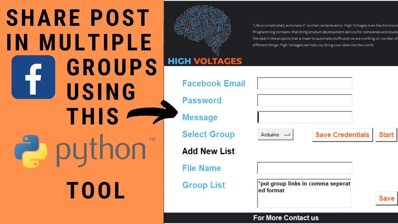Facebook group automation python - Web Automation