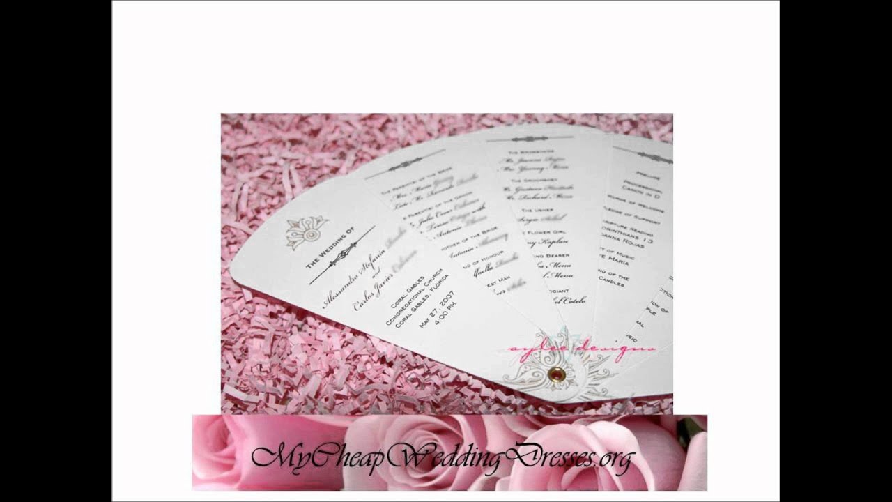 Sample Wedding Programs