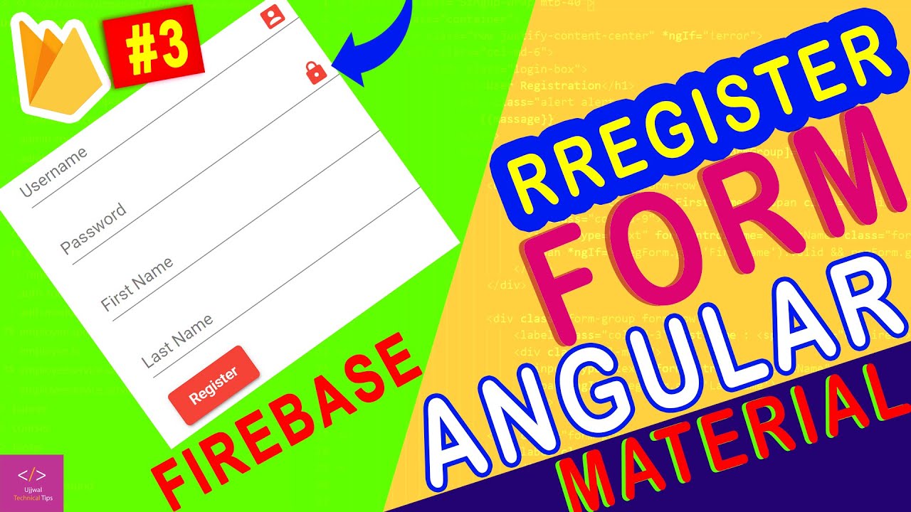 Angular Material Register Form With Firebase | Integrate Firebase into Angular | Technical Tips [#3]