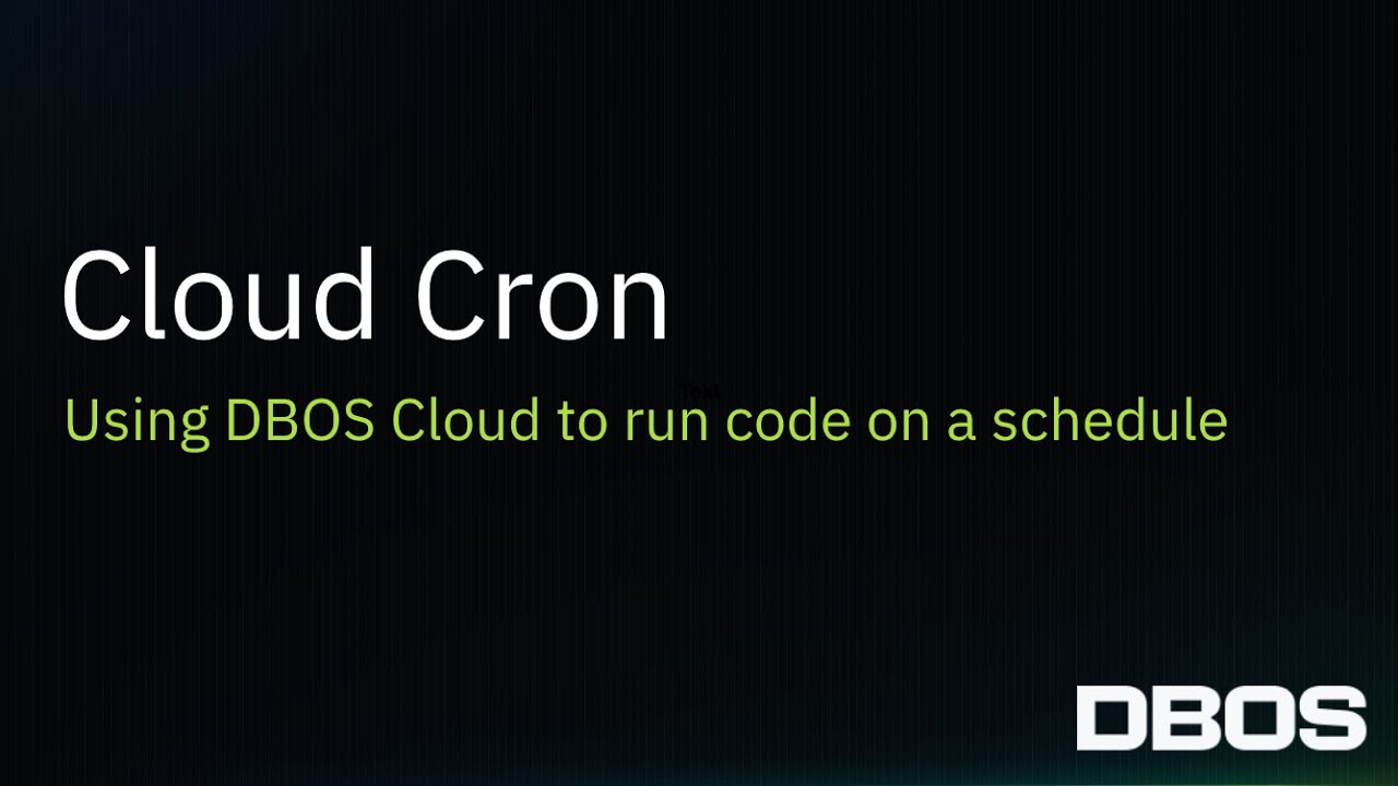 Getting started with Cloud Cron on DBOS