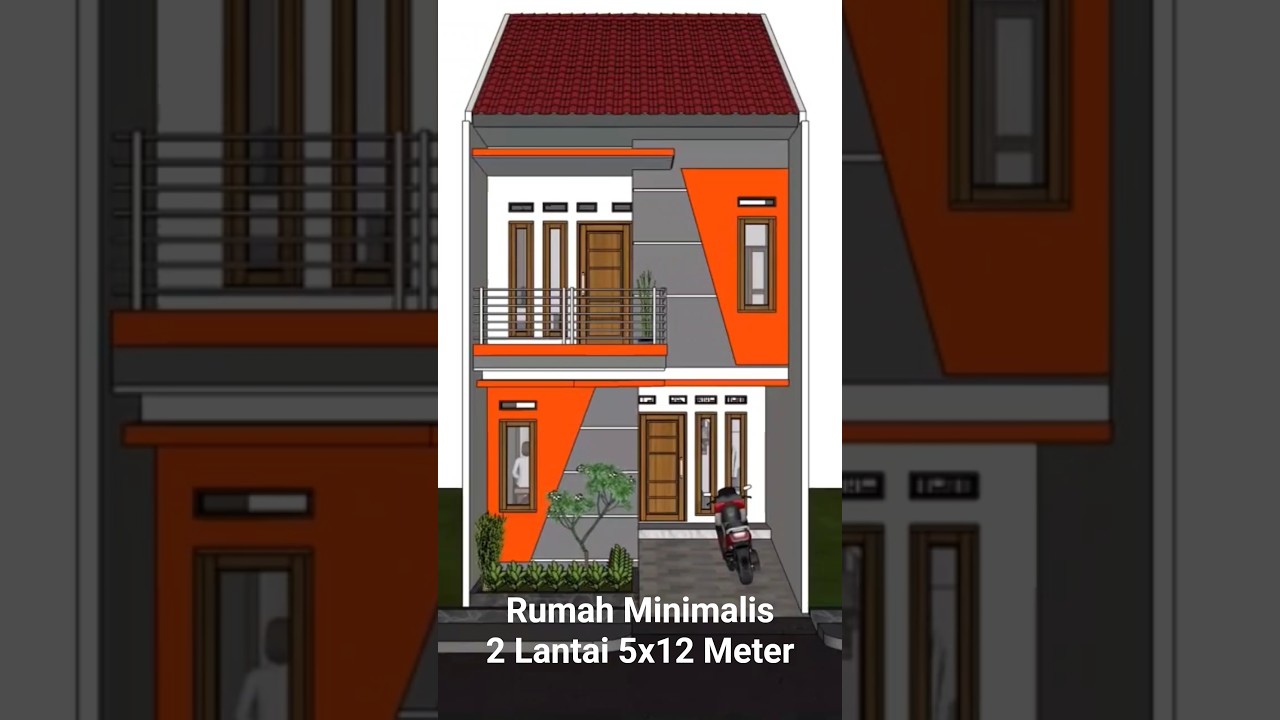 Desain Rumah Minimalis 2 Lantai 5x12 Meter #rumahminimalis #rumahunikminimalis #rumah #desainrumah
