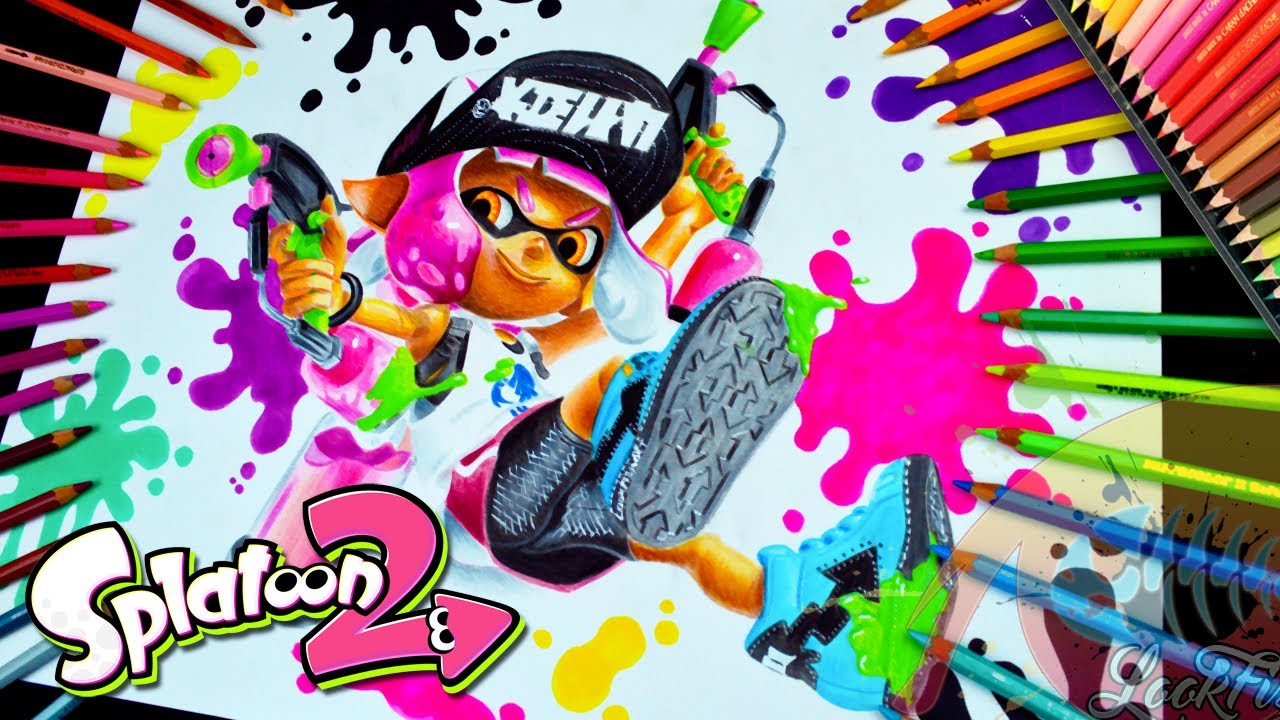 Drawing Splatoon 2 - Inkling Girl - Nintendo Switch / lookfishart