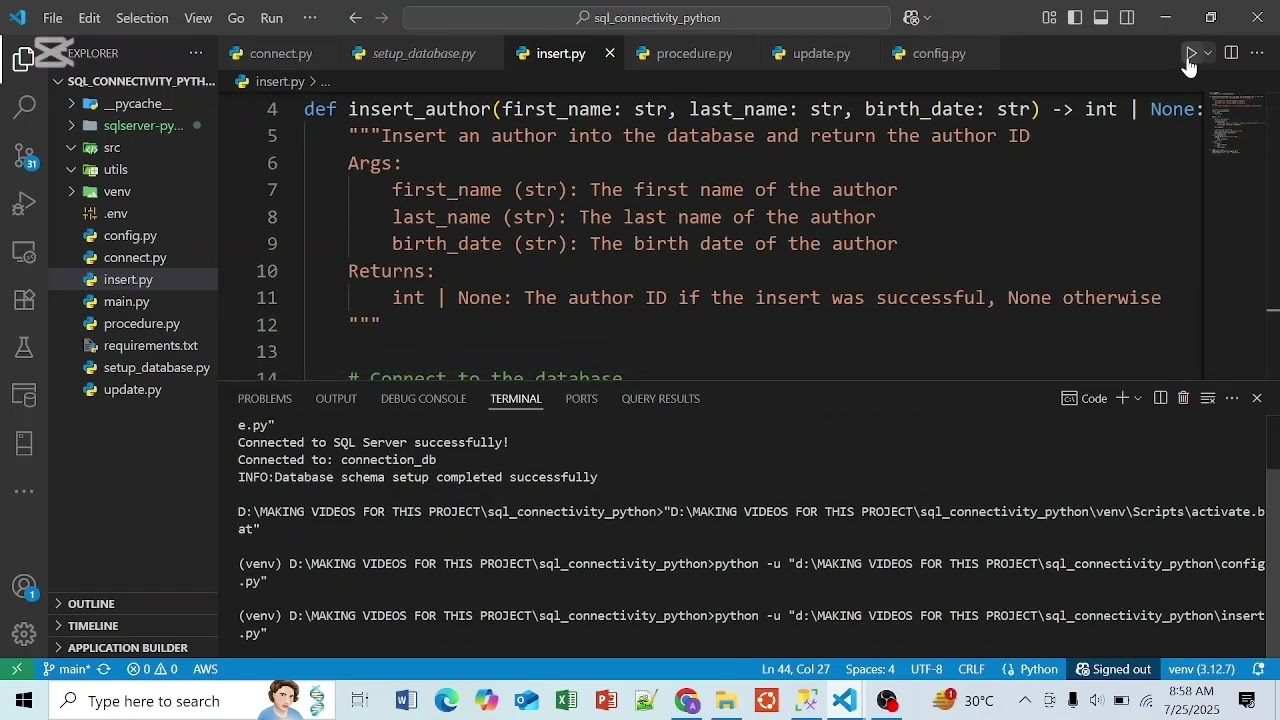 SQL Server Connectivity | Connect & Update Values Using Python | Short Tutorial