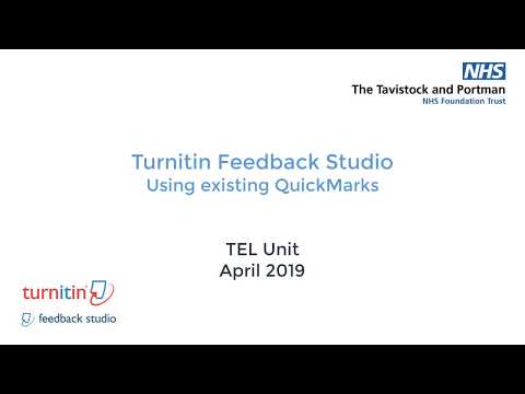 TFS007 Feedback Studio: Using existing QuickMarks