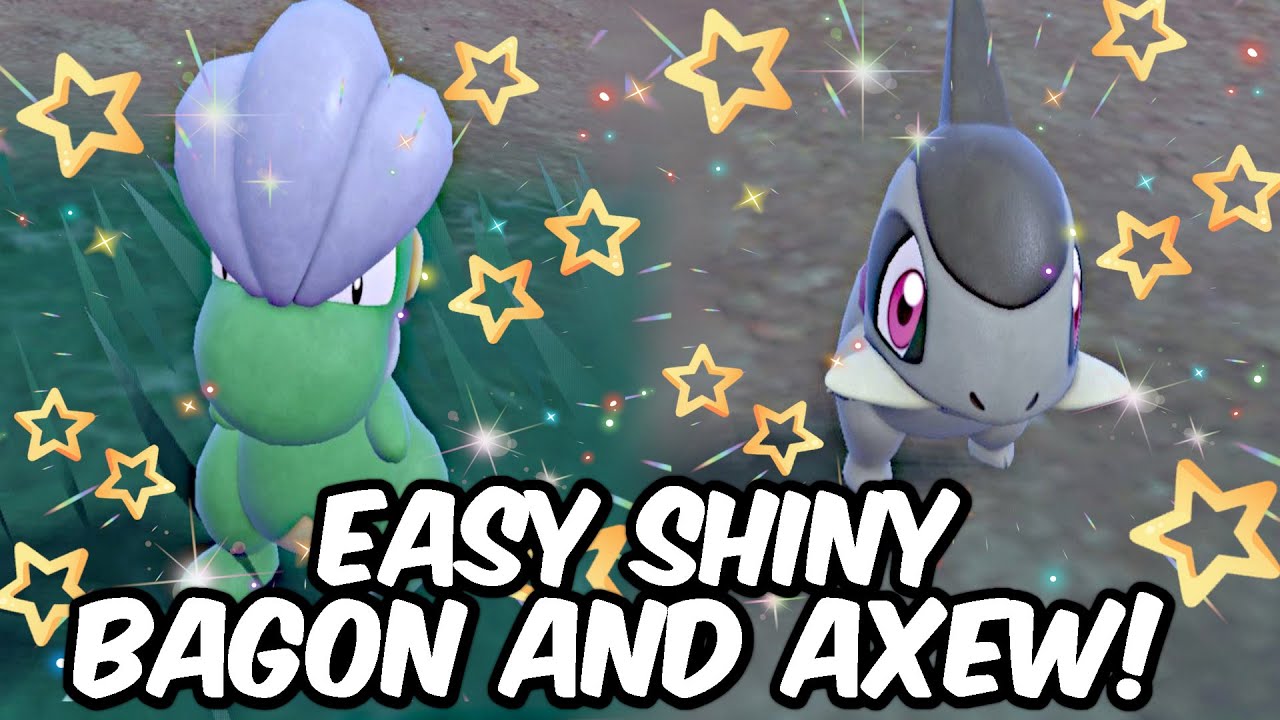 EASY Shiny Bagon and Shiny Axew Hunting Location! Pokemon Violet!