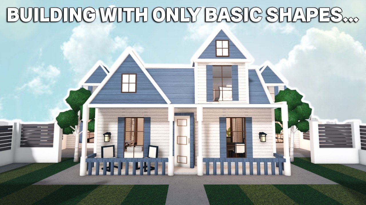 USING ONLY BASIC SHAPES TO BUILD A BLOXBURG HOUSE