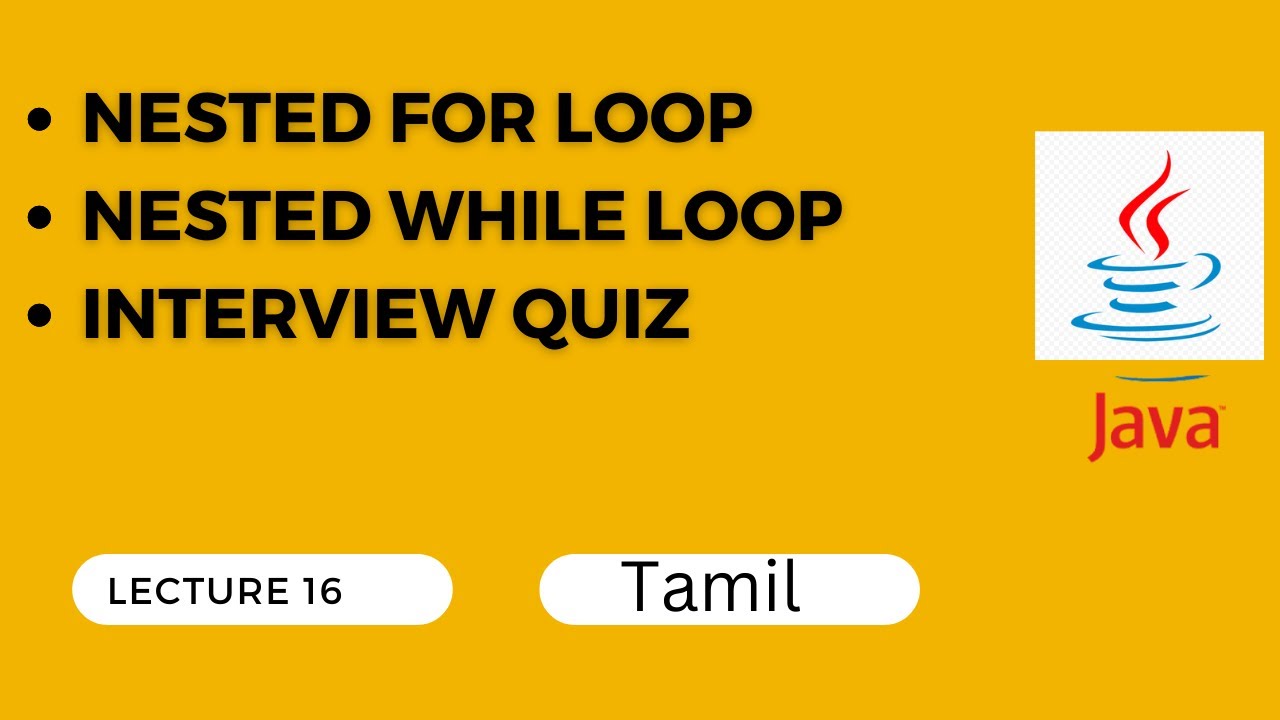 16. JAVA Nested for loop| nested while loop | Interview question's on nested for and while loop|