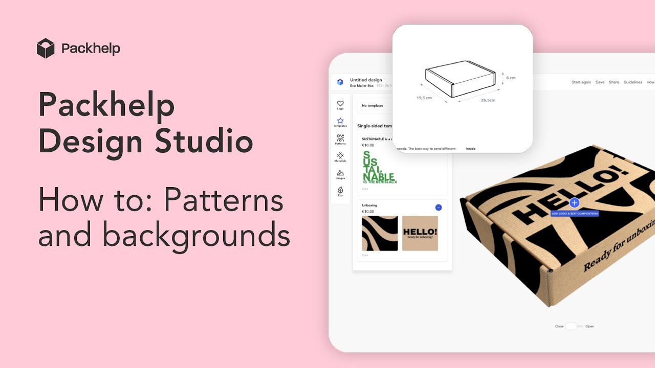 How to: patterns and background | packaging design tutorial with Packhelp Design Studio