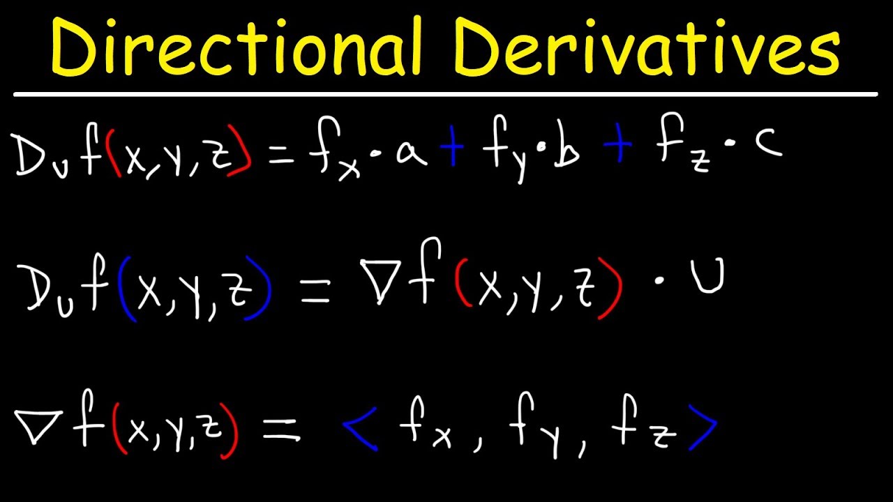 How To Find The Directional Derivative and The Gradient Vector