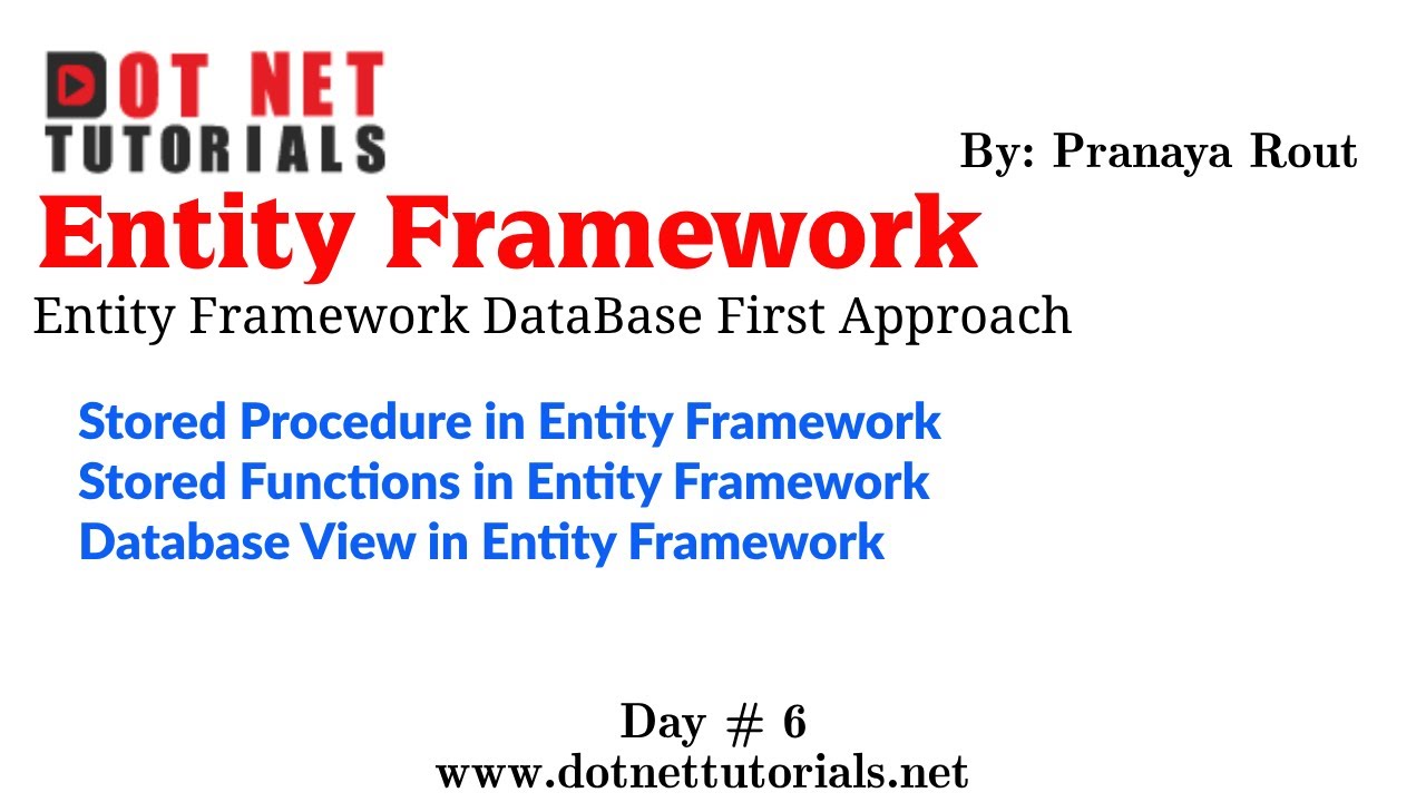 Stored Procedure in EF DB First Approach  | Stored Function in EF  | Views in Entity Framework