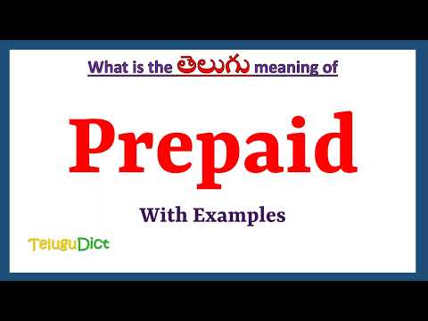 Prepaid Meaning in Telugu | Prepaid in Telugu | Prepaid in Telugu Dictionary |