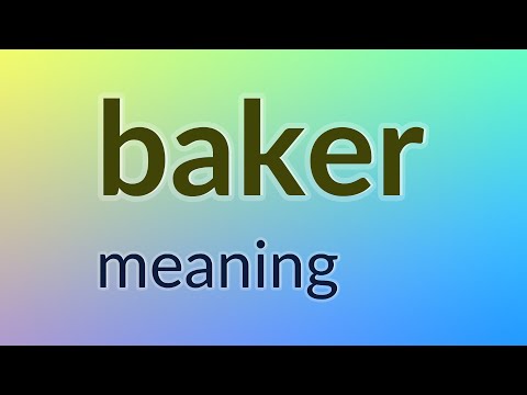 Baker - 8 English Vocabulary Flashcards