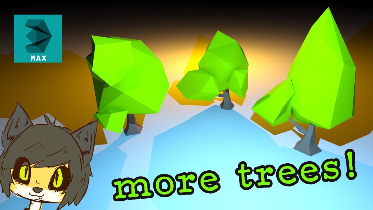 simple Low poly tree tutorial 3ds max