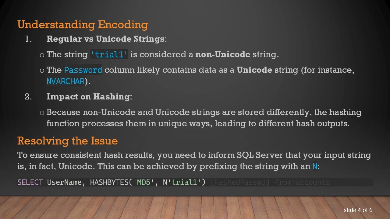 Understanding SQL Hashing: Why the Same Input Yields Different Results HASHBYTES Explained