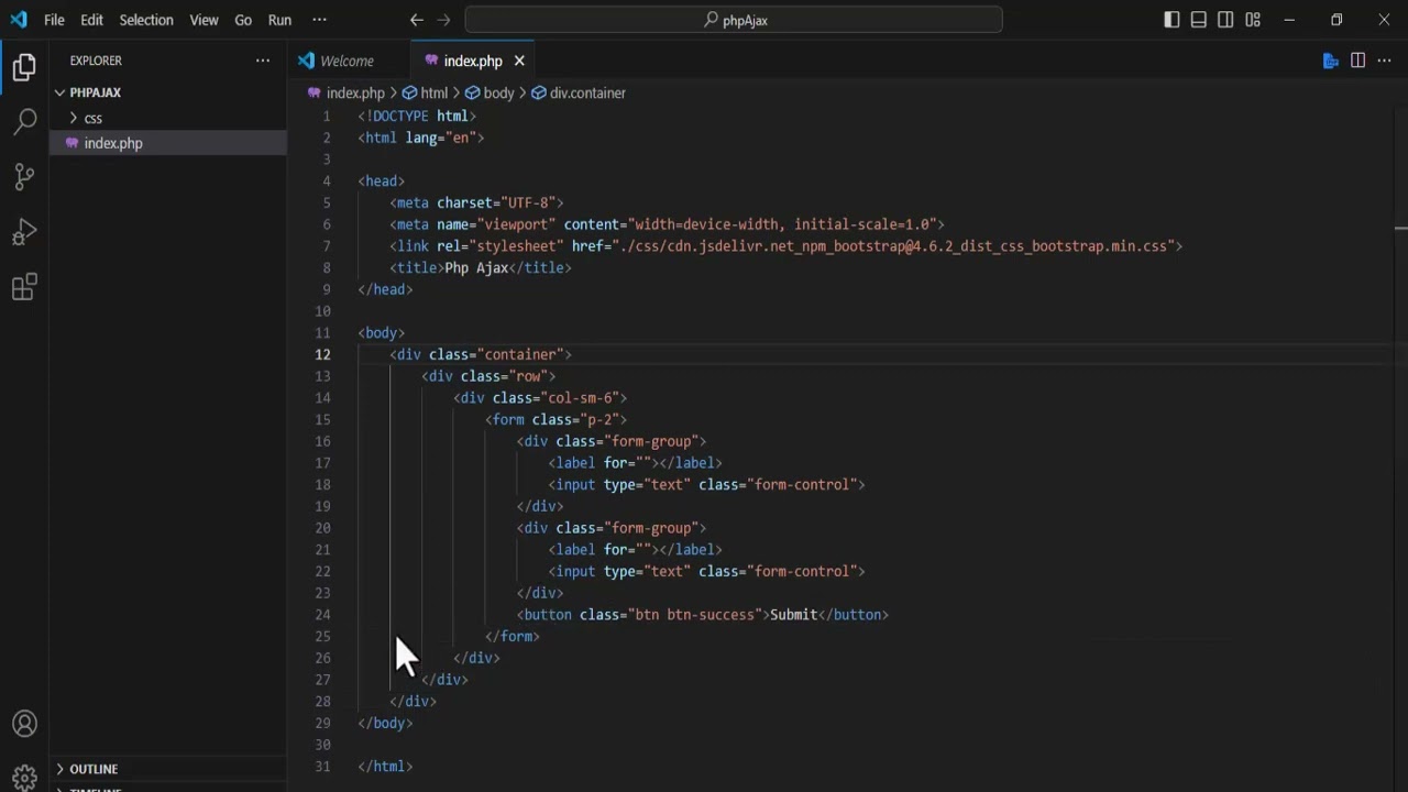 PhP ajax tutorial part 1