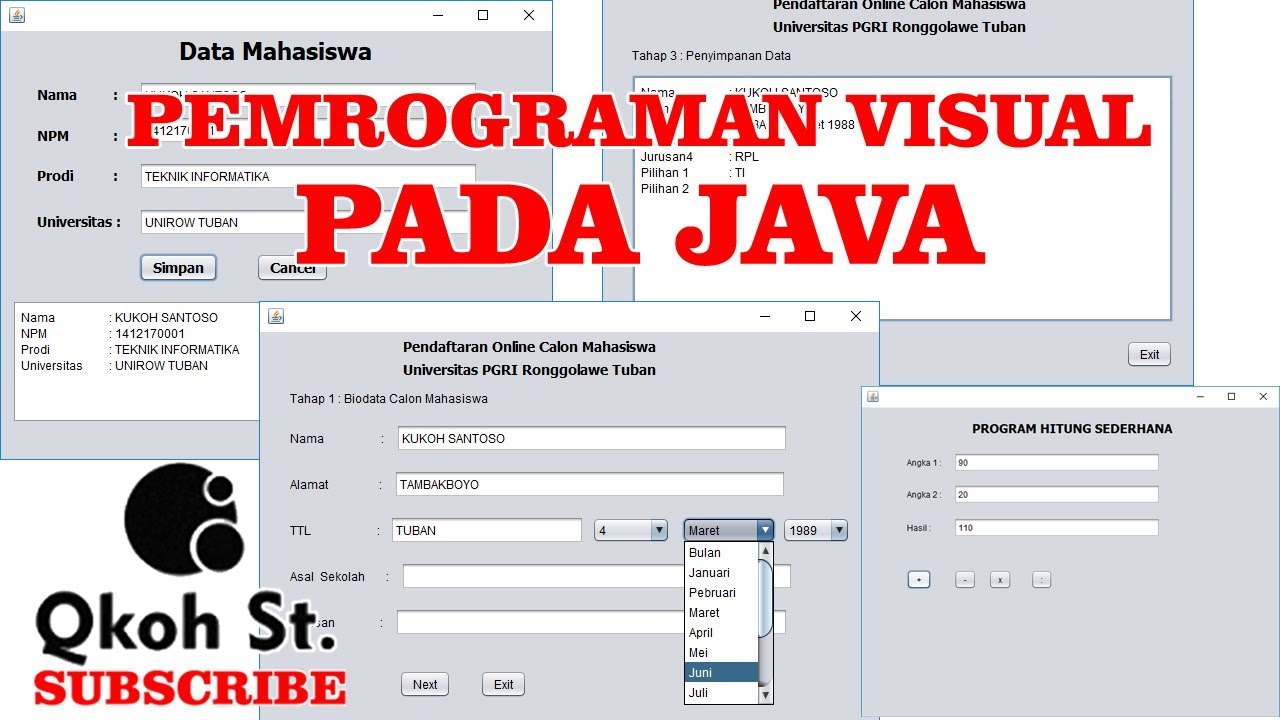 PEMROGRAMAN VISUAL PADA JAVA (REVISI)