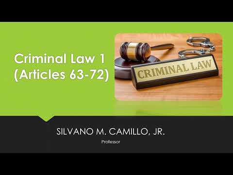 Criminal Law 1 Articles 63-72
