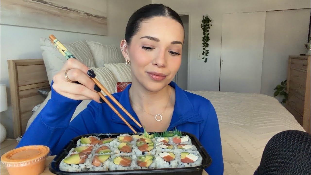 ASMR Sushi Mukbang 🍣 *whispered*